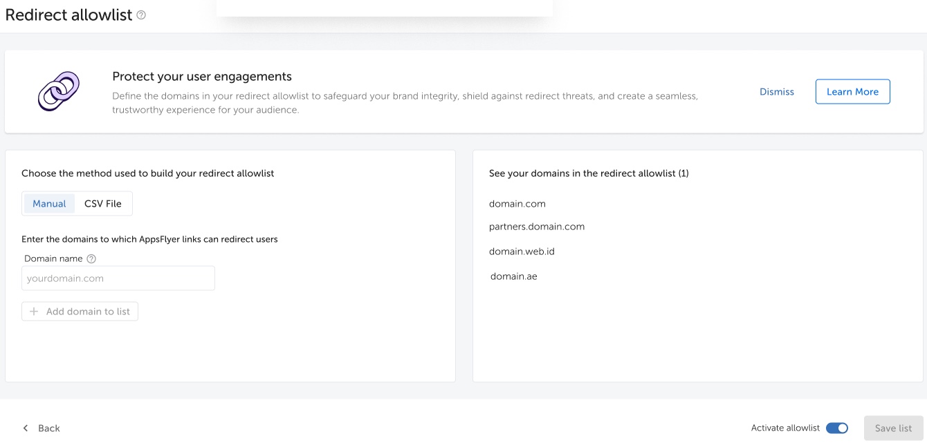 Set up your domain redirect allowlist – Help Center