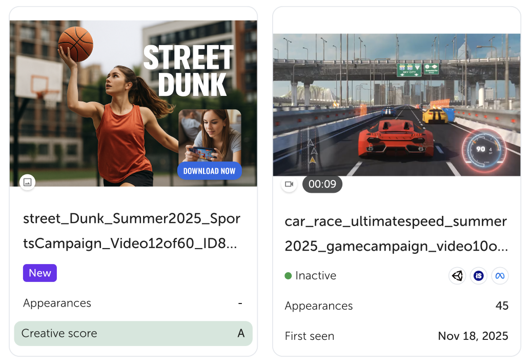 크리에이티브 관리 – AppsFlyer Support